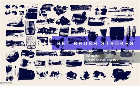 그런지 잉크 질감 손으로 그린 파스텔 파우더 마른 브러시 튀김 템플릿 스트로크 얼룩 세트 브러시 요소 줄무늬 선 더러운 기하학적 모양 자유형 그리기 검정 수채화 벡터입니다