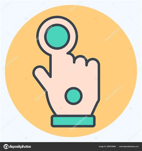 Icon Wired Glove Related Visualization Symbol Color Mate Style Simple Stock Vector By ©amin