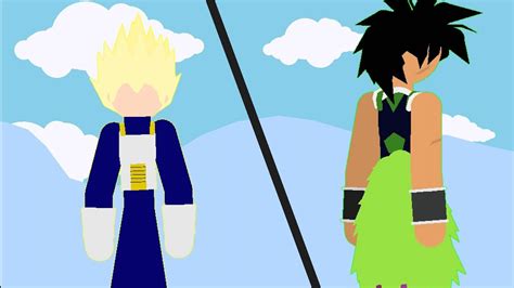 Vegeta Vs Broly Stick Nodes Youtube