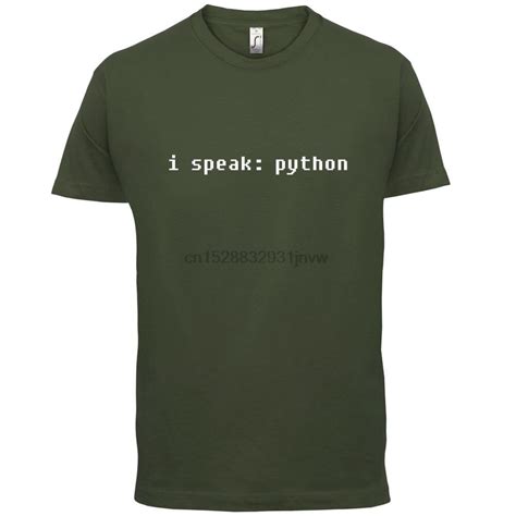 I Speak Python Camiseta Para Homens Código De Programação De Computadores 13 Cores De Impressão