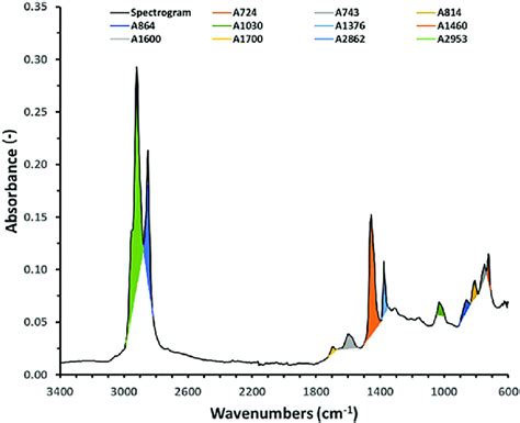 The Reference Areas Of Ftir Spectrogram Download Scientific Diagram