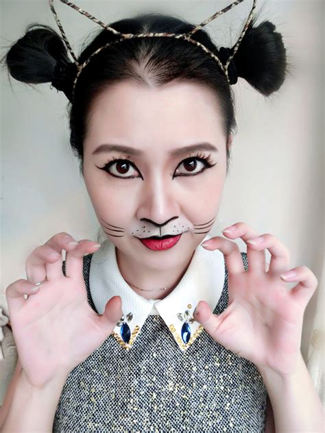 毛毛MM万圣节妆容俏皮可爱猫咪妆 搜狐