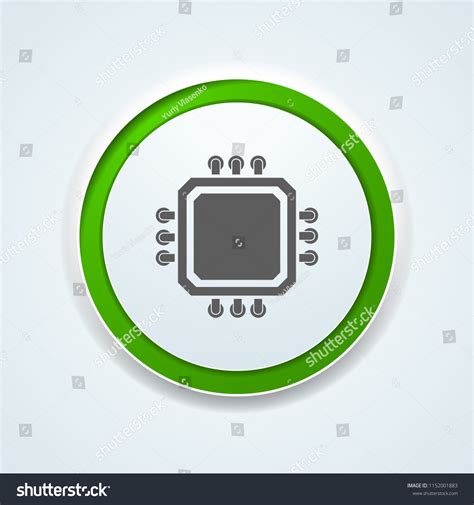 Cpu Button Sign Illustration Stock Vector Royalty Free 1152001883 Shutterstock