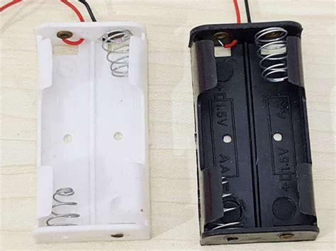 Promo Tempat Baterai X Aa Holder Battery Kotak Batere Case Box Batre Putih Diskon