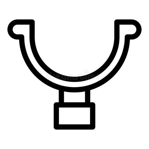 Empty Gutter Icon Outline Style Stock Vector Illustration Of Black