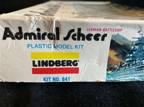Lindberg German Battleship Admiral Scheer Model Kit 841 Complete In