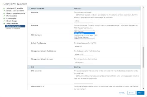 nsx t manager deployment İlk kurulum