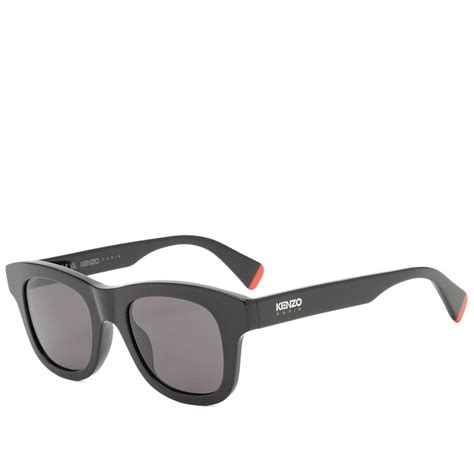 Kenzo Eyewear Womens Aka Sunglasses In Shiny Blacksmoke Kenzo