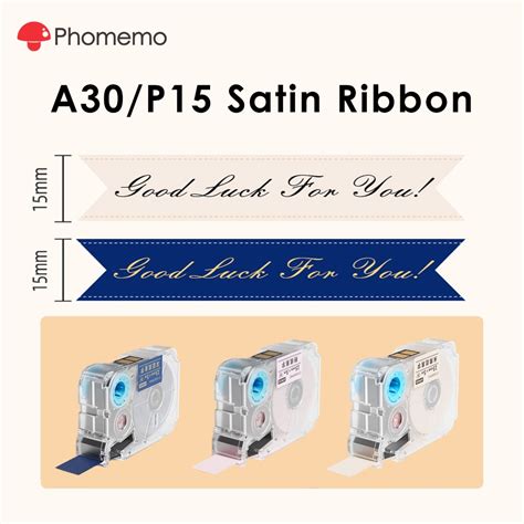 Phomemo A30 P15 Label Printer Satin Ribbon 15mmx5m 3 Pack Shopee