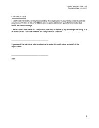 Minimum Essential Coverage Certification Fill Out Sign Online And Download PDF Templateroller