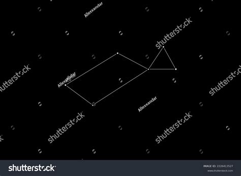 Lyra Constellation Cluster Stars Lyre Harp Stock Illustration