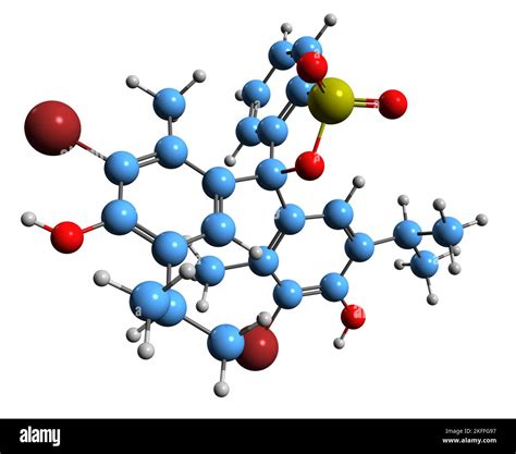 3d Image Of Bromothymol Blue Skeletal Formula Molecular Chemical