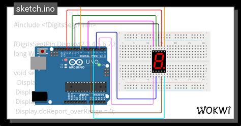Seven Segment Wokwi ESP32 STM32 Arduino Simulator