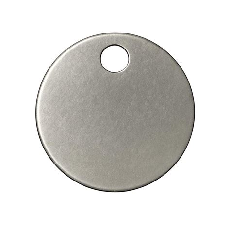 Custom Engraved Metal Tags Brass Or Stainless Steel 1 Inch Round Etsy