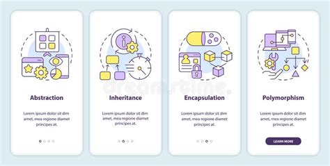 Object Oriented Programming Principles Onboarding Mobile App Screen