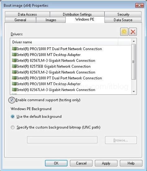 It Is Bit And Choose Properties Select Windows Pe Tab Tick Enable Command Support Testing