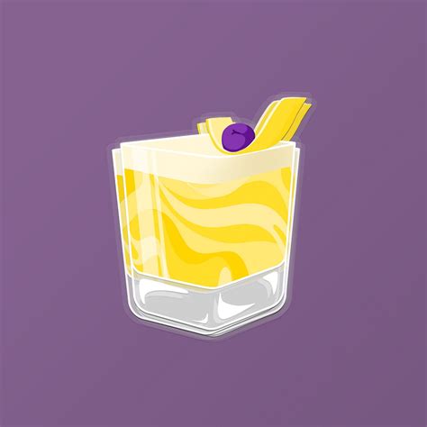 Classic Whisky Sour Cocktail Sticker Cocktail Critters