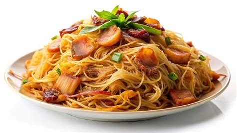 Savory Fried Bee Hoon With Crispy Bacon Hash Browns A Delicious