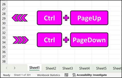 ten ways to navigate excel sheets