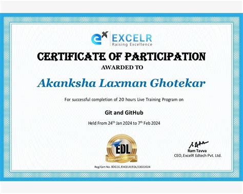 Akanksha Ghotekar On Linkedin Git Github Excelr Trainingsuccess