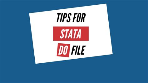 How To Use Stata Do File Tips And Tricks The Data Hall
