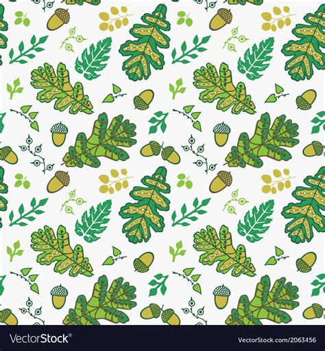 A Seamless Leaf Pattern Royalty Free Vector Image