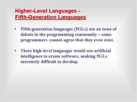Lesson 28 Programming Languages And The Programming Process