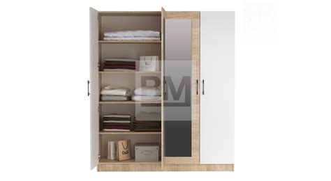 Распашной шкаф Уют 4 160х190 Сонома Белый четырехдверный купить недорого с доставкой в Воронеже