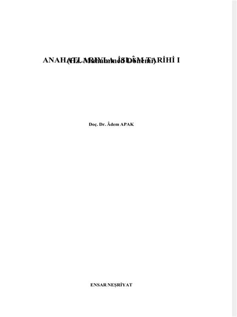 Dokumentips Adem Apak Anahatlariyla Islam Tarihi Pdf