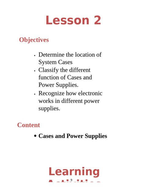 Lesson 2 Css Nc Ii Revised Pdf Power Supply Computer Architecture