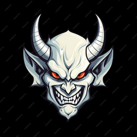 Premium Psd Demon Head Art Illustrations For Stickers Tshirt Design