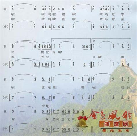 苗岭连北京 宋祖英 合唱 宋祖英 歌谱 简谱