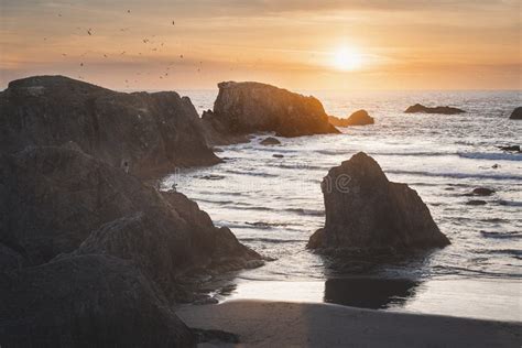 Beautiful Scenery At The Oregon Coast In Spring Time In Bandon Oregon