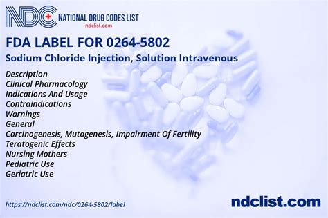 Fda Label For Sodium Chloride Injection Solution Intravenous Indications Usage And Precautions