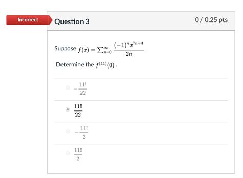 Solved Incorrect Question Pts Find The Sum Chegg