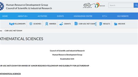 CSIR NET Syllabus For Mathematical Sciences Hub And Network Of Posts