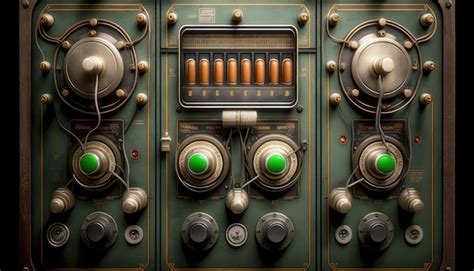 Premium Photo Vintage Equipment Control Panel Generative Ai