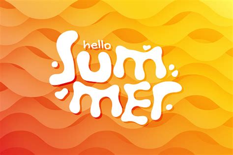 추상적인 물결 모양 배경에 여름의 글자 구성 여름 레터링 벡터 스톡 일러스트레이션 개념에 대한 스톡 벡터 아트 및 기타 이미지 개념 계절 관광객 Istock