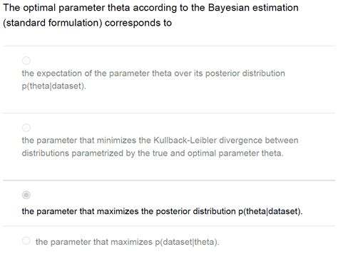 Solved The Optimal Parameter Theta According To The Bayesian