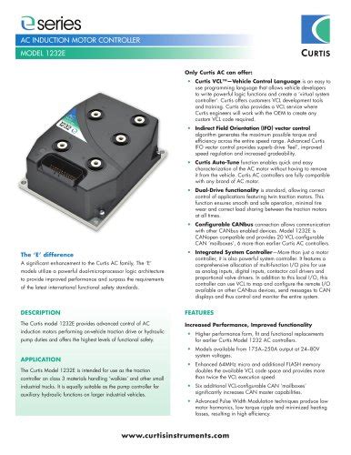 Curtis Pmc Sepex Dc Motor Controller Fault Codes