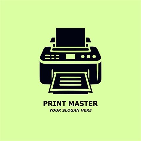 Printing Company Logo Design With Printer Graphics And Colorful Chart