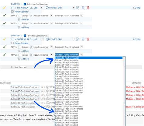 Automatic Polystring Configuration For Multiple Buildings Design Pv