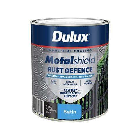 Dulux 1l Black Satin Metalshield Rust Defence Bunnings New Zealand