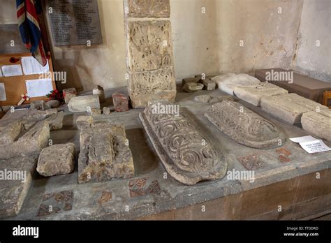 Anglo Saxon Carved Stone Crosses From 9th 11th Century Holy Cross