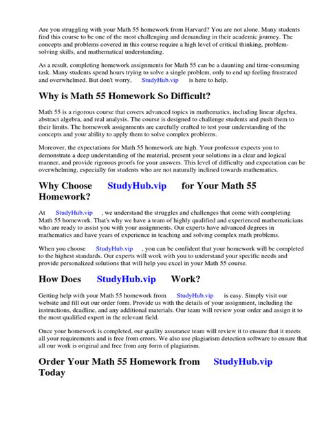 Math 55 Homework Harvard Download Free Pdf Mathematics Homework