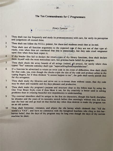 the 10 commandments of c programmers r programmerhumor