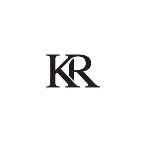 Kr Monogram Logo Or Icon Design 17850731 Vector Art At Vecteezy