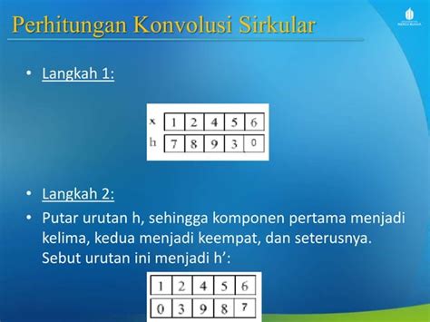 Pengolahan Sinyal Digital Slide Week 12 Konvolusi Circular Pptx