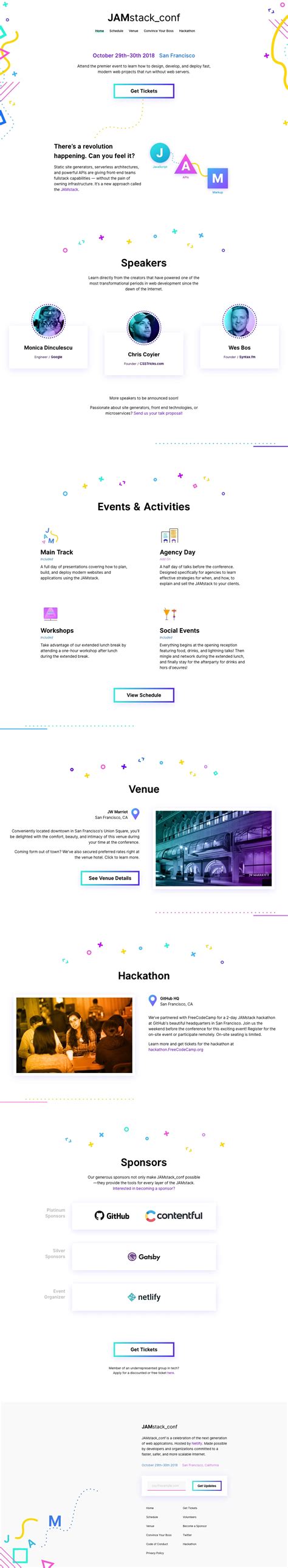 Jamstack Conf Website Design Lapa Ninja