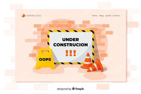 건설 방문 페이지에서 무료 벡터